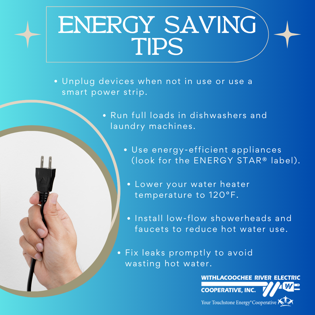 Energy Saving Tips | Withlacoochee River Electric Cooperative